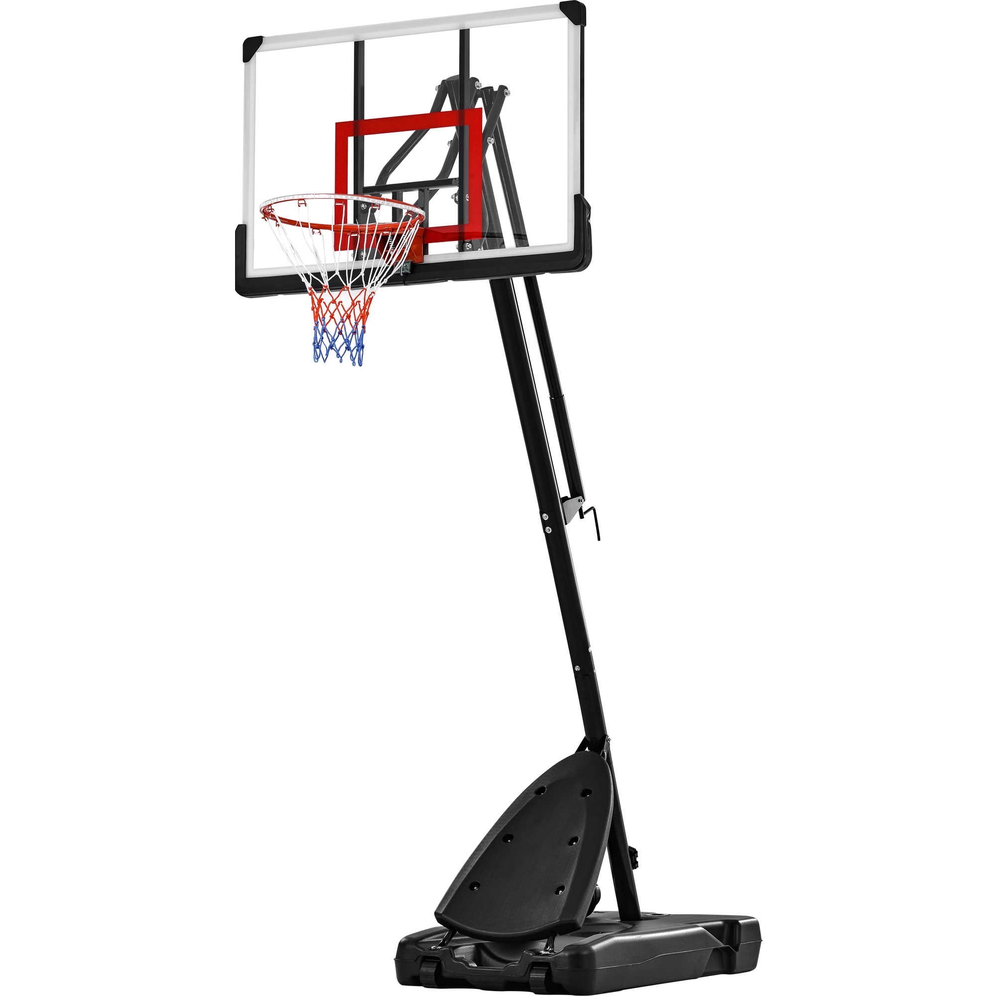 7.5-10ft Height Adjustable Basketball Hoop with Lights, Outdoor ...