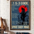 7 5 3 Code Spirit Body Mind Samurai Japan Poster, 24x36 UNFRAMED ...