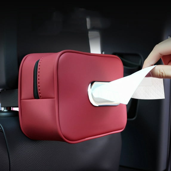 7.5"×5.5" Car Tissue Holder, Rectangle Tissue Box Cover in Car, PU ...