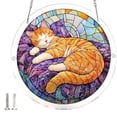 7.5" Acrylic Puzzle Suncatcher, Sunset Mountain Lake Style Window ...