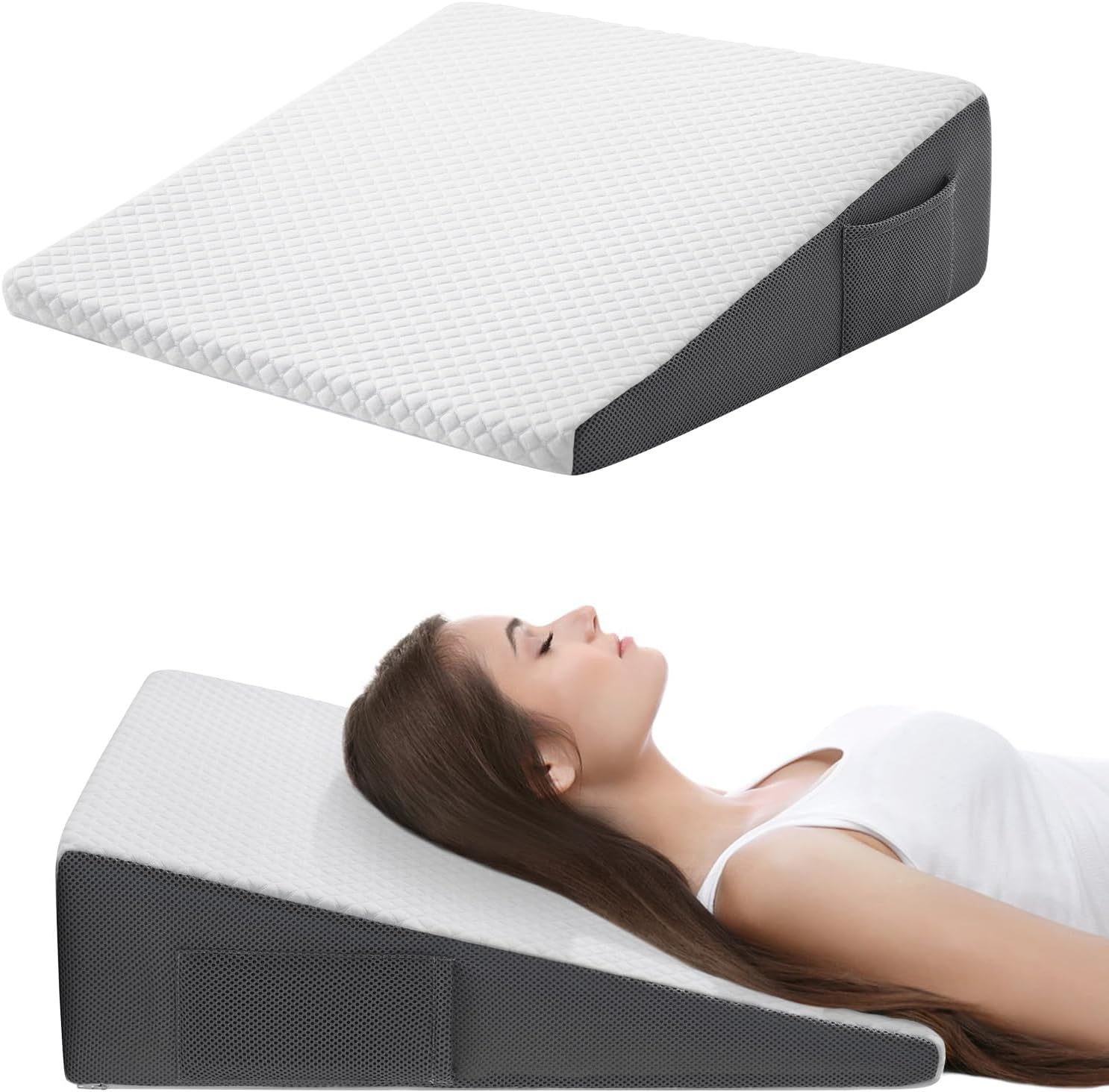 7.5" Bed Wedge Pillow for Sleeping After Surgery, Back Support, Leg ...