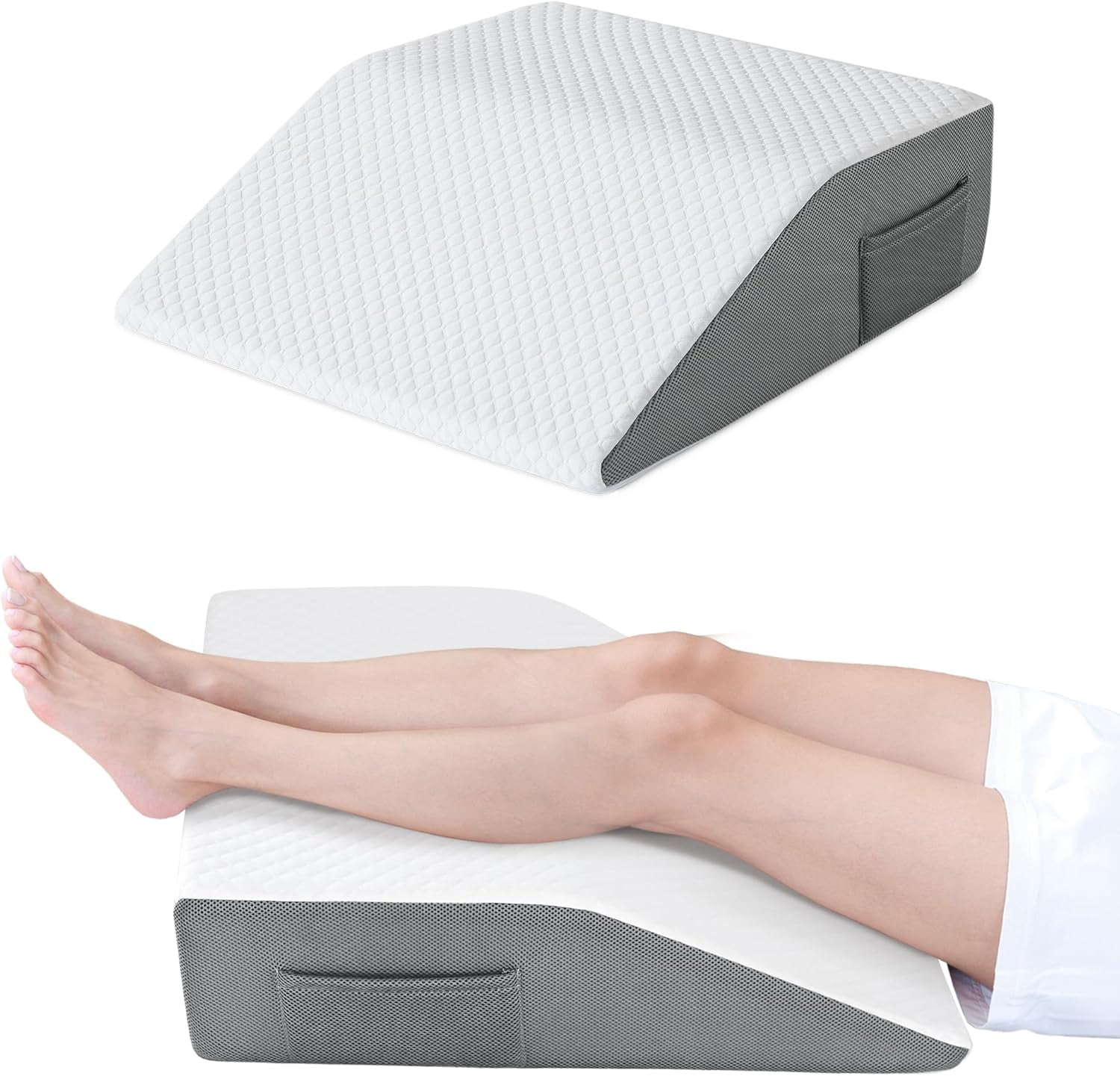 7.5" Bed Wedge Pillow for Sleeping After Surgery, Back Support, Leg ...