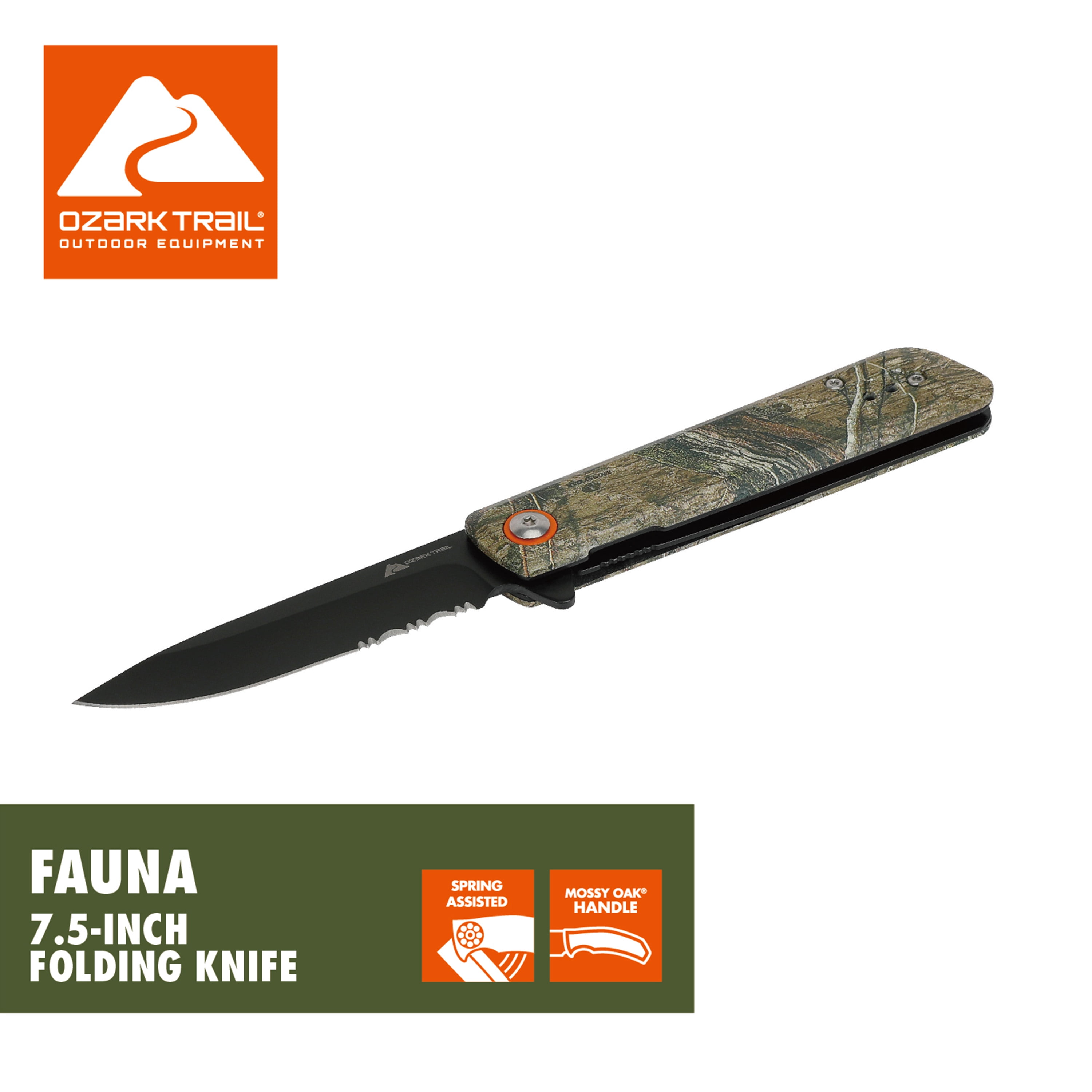 Ozark Trail Fauna 7.5 inch Folding Knife Camo - Walmart.com