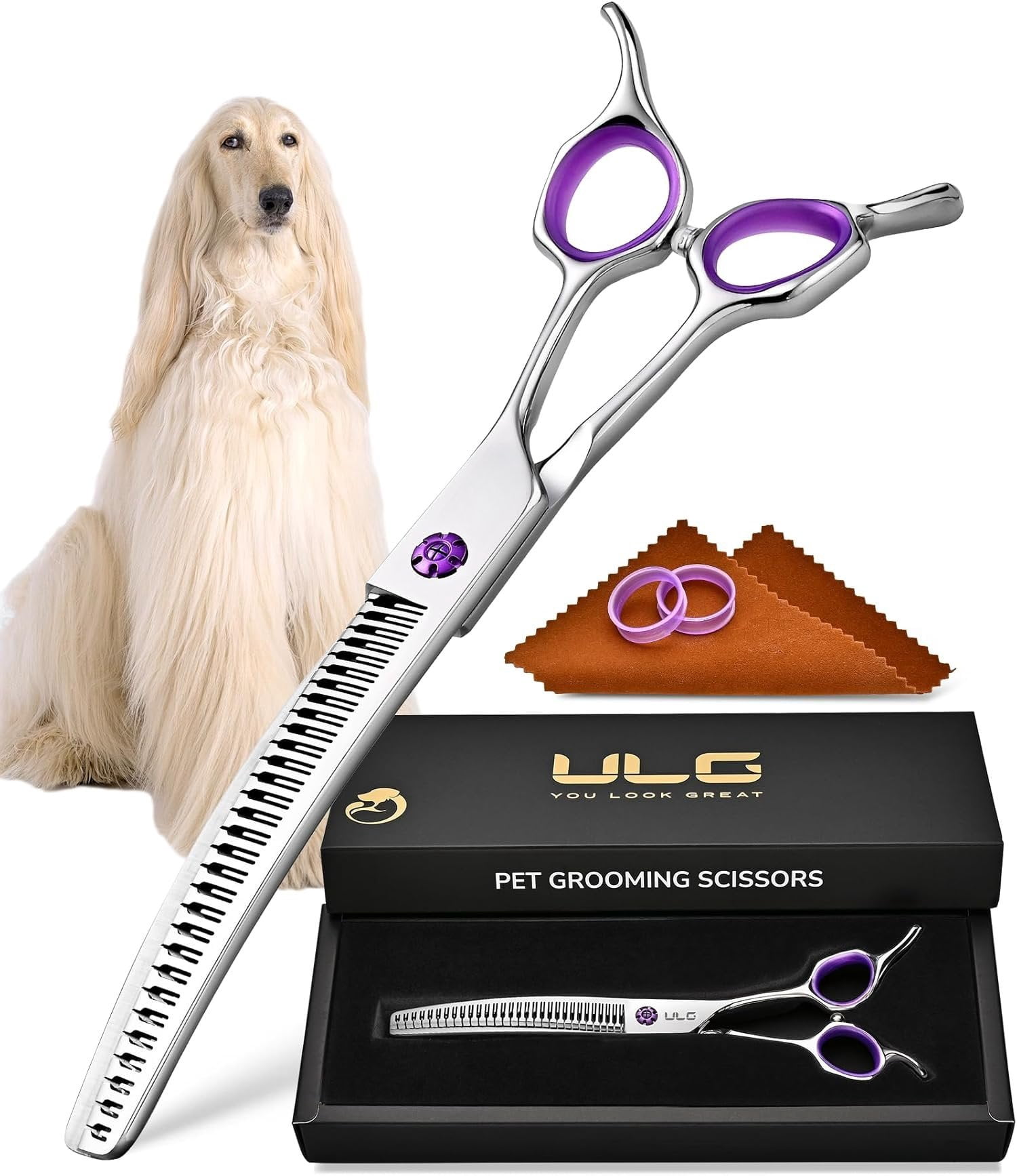 7.5" Chunker Shears - 30? Curved Pet , 440C Stainless , 30 Comb ...