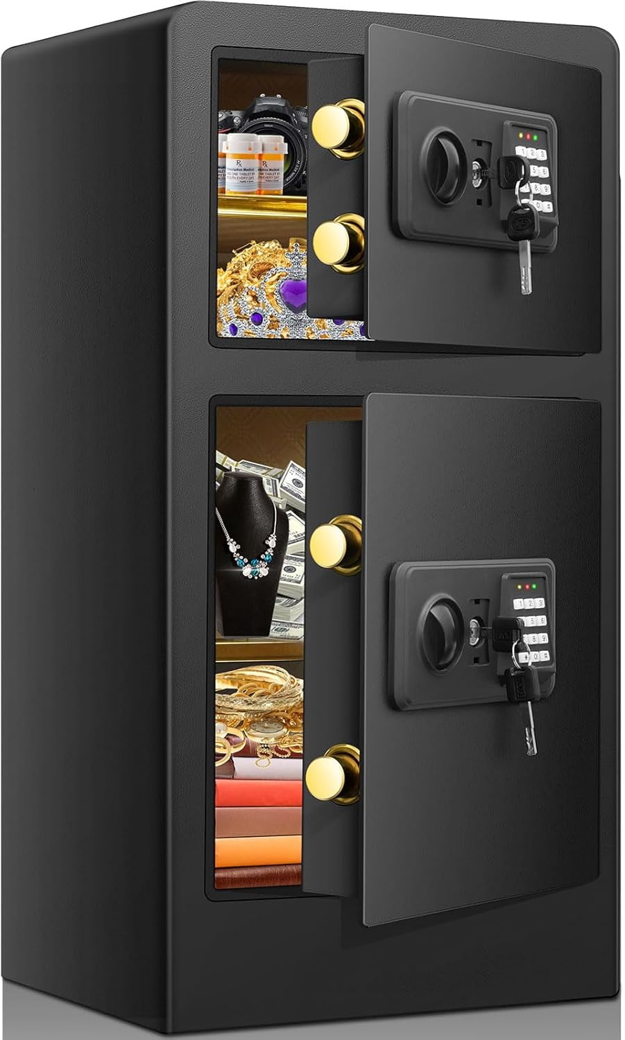 7.5 Cuft Extra Large Safes for Home Use with TWO DOOR, Fireproof Home ...