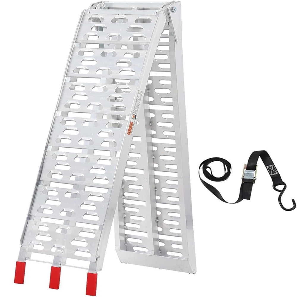 7.5 FT Motorcycle Ramp, Aluminum Dirtbike Ramp for Trucks, 750 LBS ...