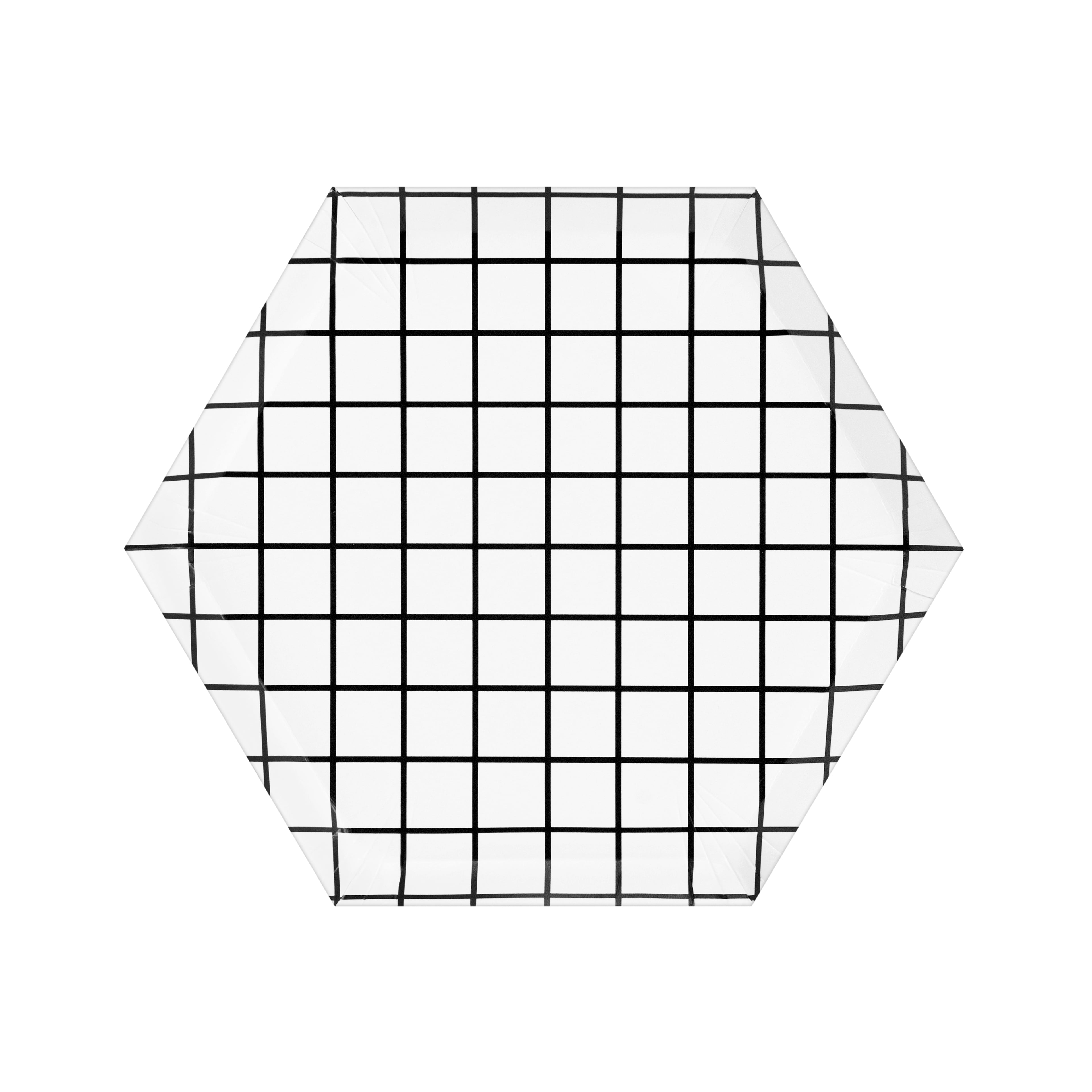 7.5" Grid Hexagon Paper Plates by Celebrate It™ - 10ct. - Walmart.com