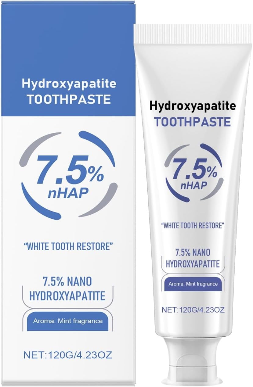 7.5% Hydroxyapatite Toothpaste for Advanced Enamel Protection, Gentle ...