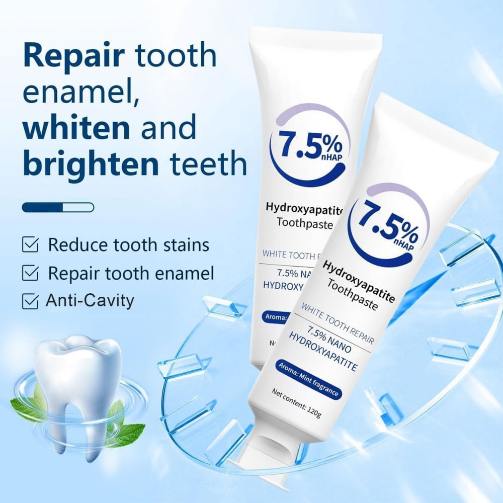 7.5% Hydroxyapatite Toothpaste for Advanced Enamel Protection,Soft and ...