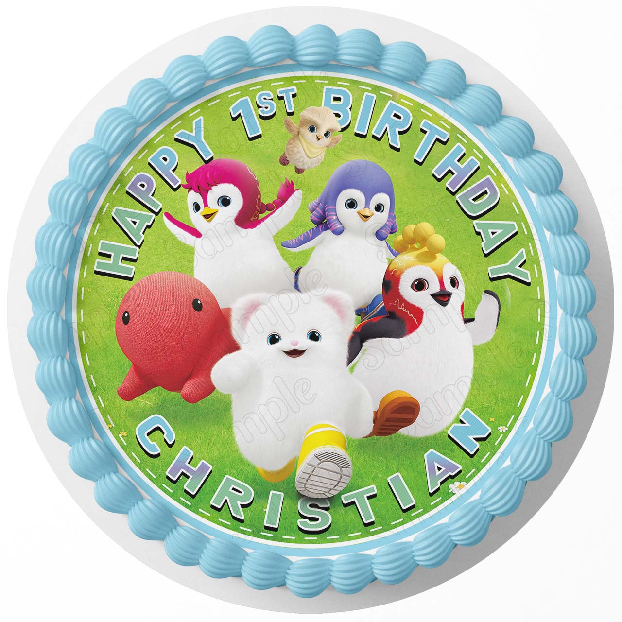 7.5 Inch Badanamu Rd Cake Topper - Round Edible Birthday Cake ...