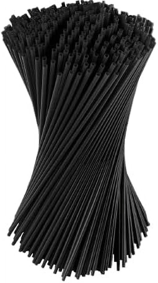 7.5 Inch Black Plastic Coffee & Cocktail Stirrer Straws, Disposable ...