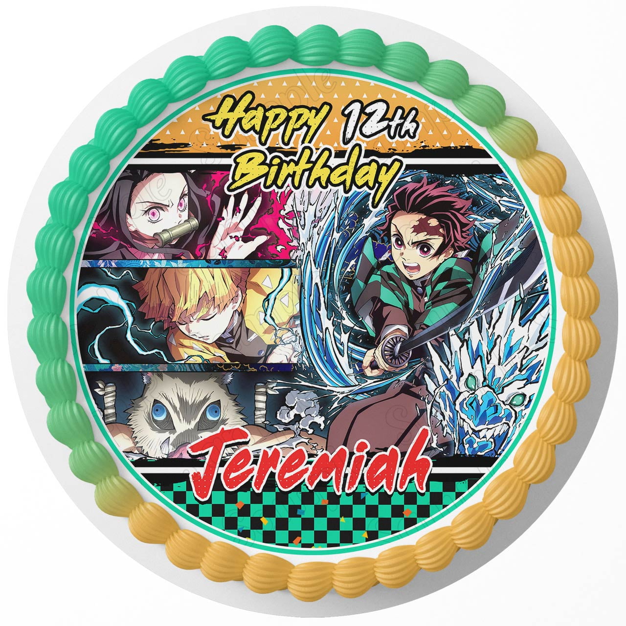 7.5 Inch Demon Slayer Kimetsu no Yaiba Season 3 Rd Cake Topper - Round ...