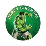 7.5 Inch Edible Cake Toppers (7.5 HULK SMASH PARTY) fits 8 inch round ...