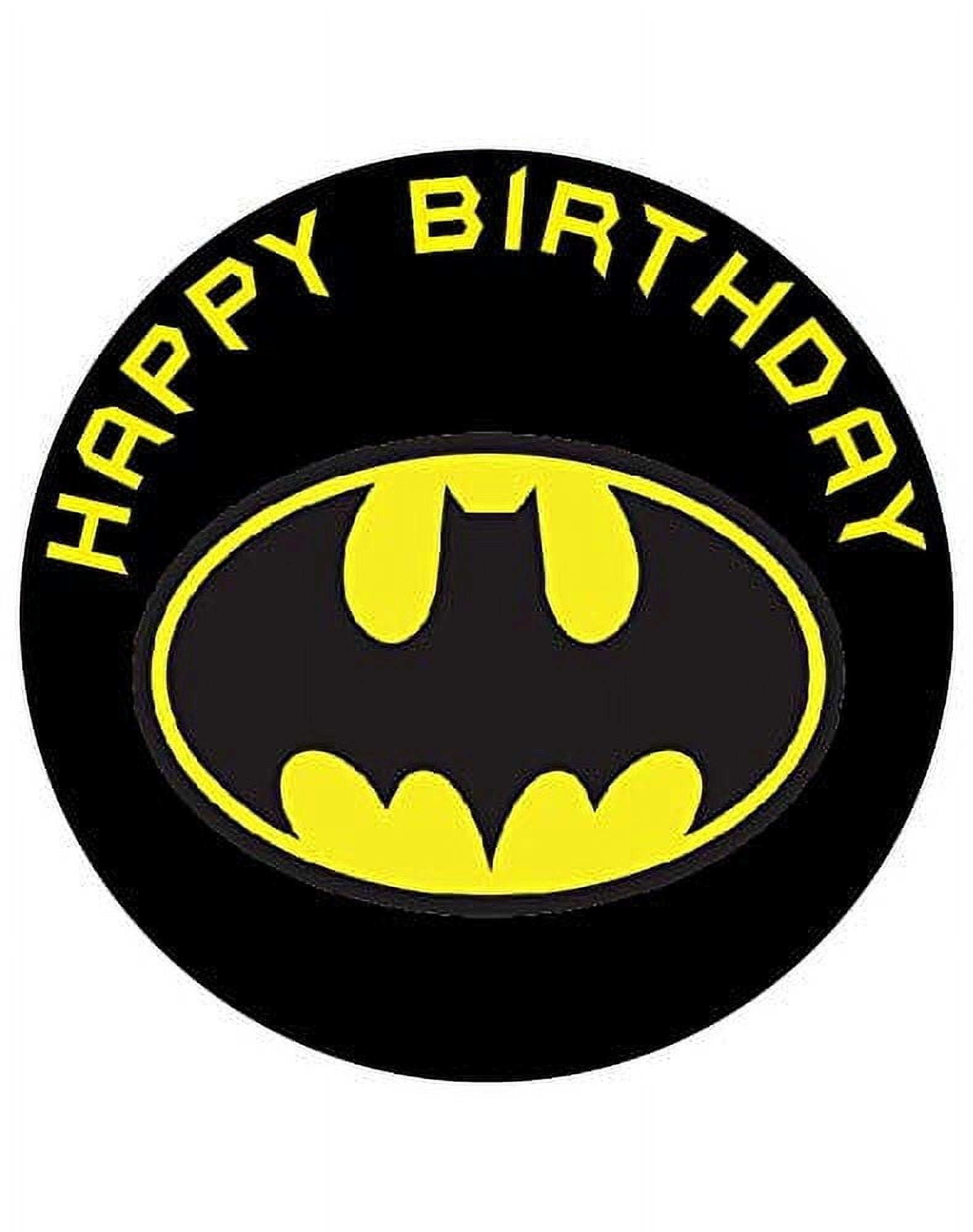 7.5 Inch Edible Cake Toppers – Batman Classic Logo Themed Birthday ...