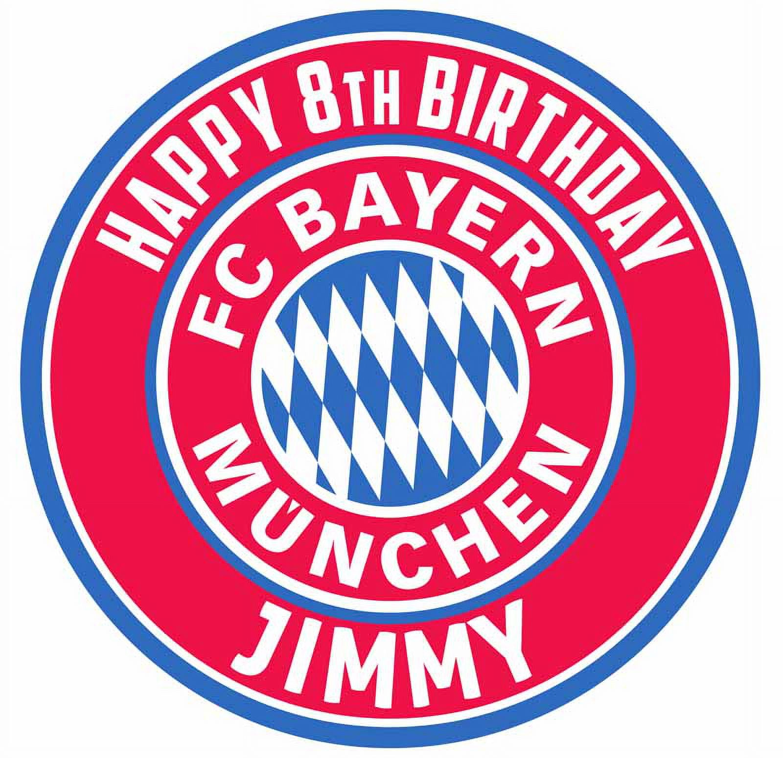 7.5 Inch FC Bayern Munich Cake Topper - Round Edible Birthday Cake ...
