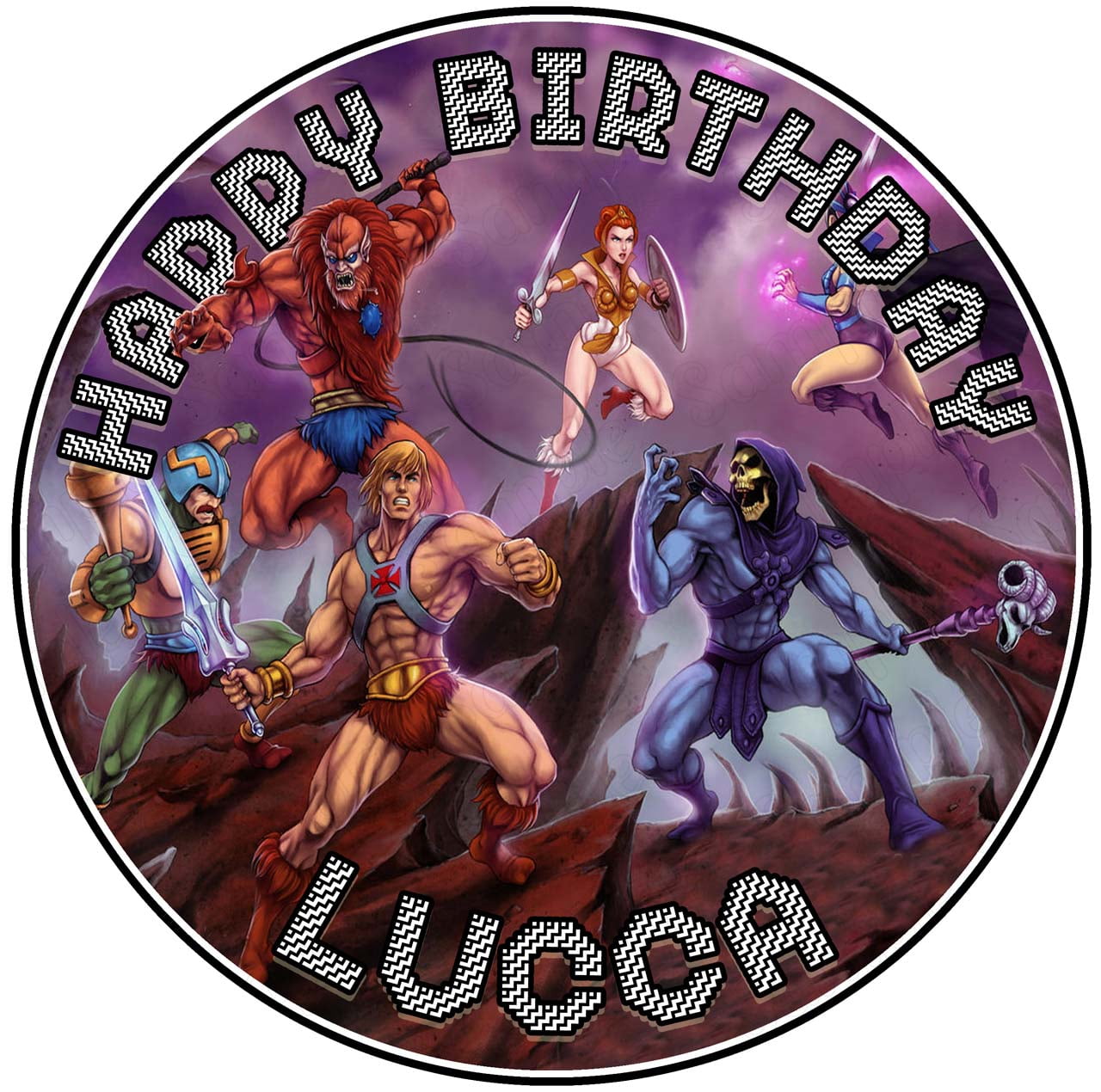 7.5 Inch Heman MASTERS of the UNIVERSE Cake Topper - Round Edible ...