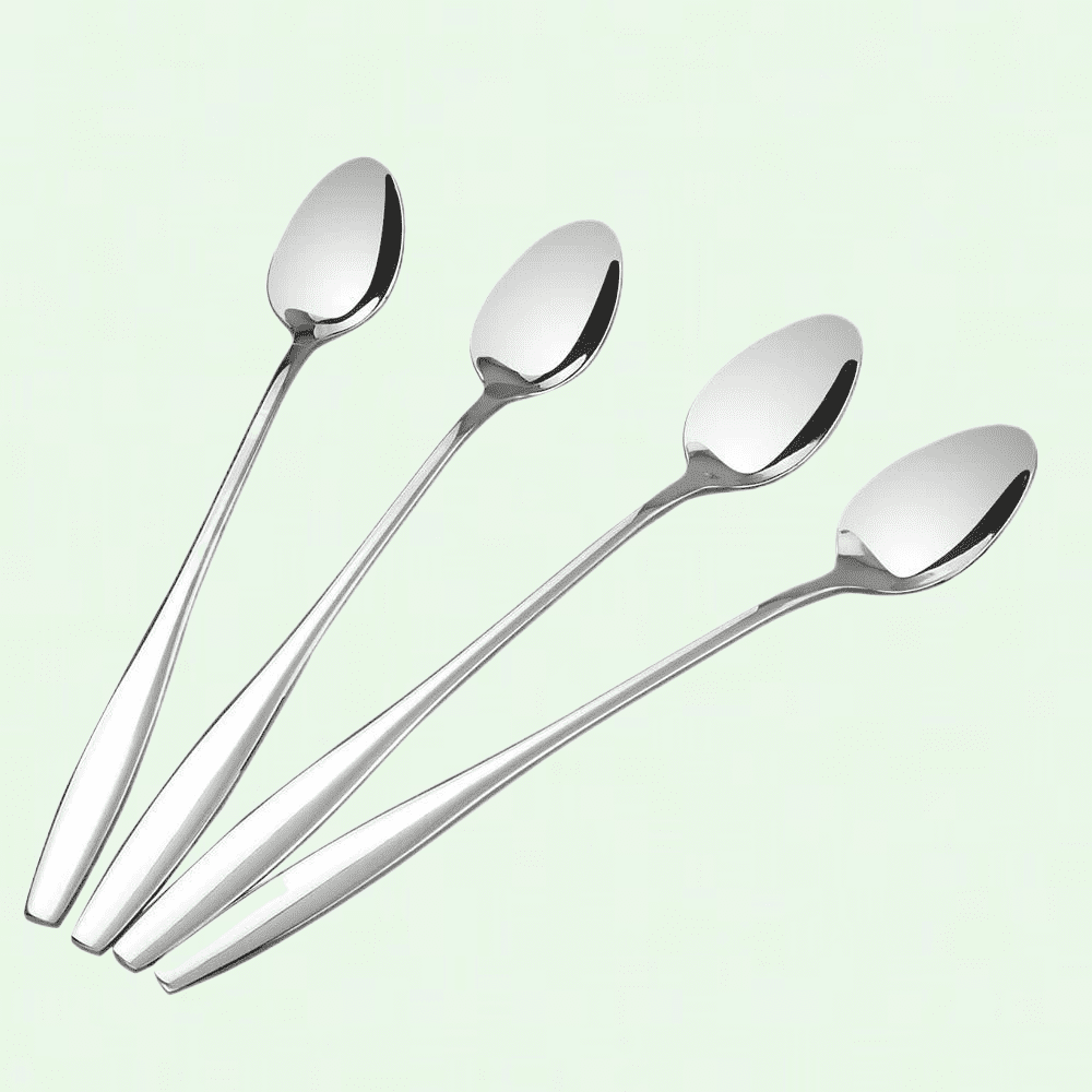 Stainless Steel Ice Tea Spoons, 7.5-Inch Long Handle, Set of 12 ...