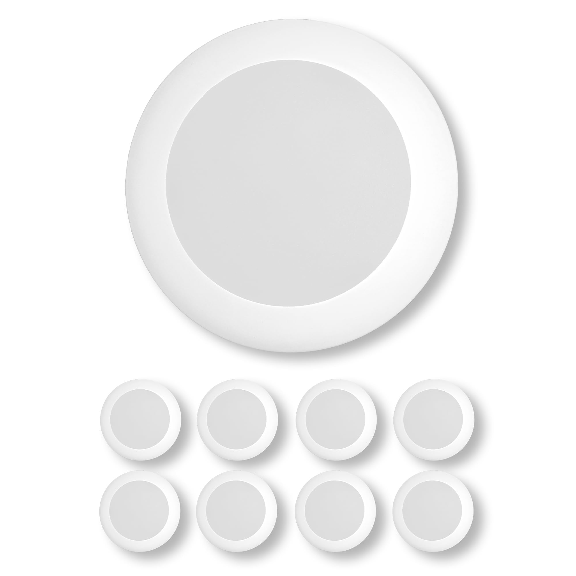 7.5 Inch LED Disk Lights Flush Mount, 8 Pack, Dimmable 3000K/4000K ...