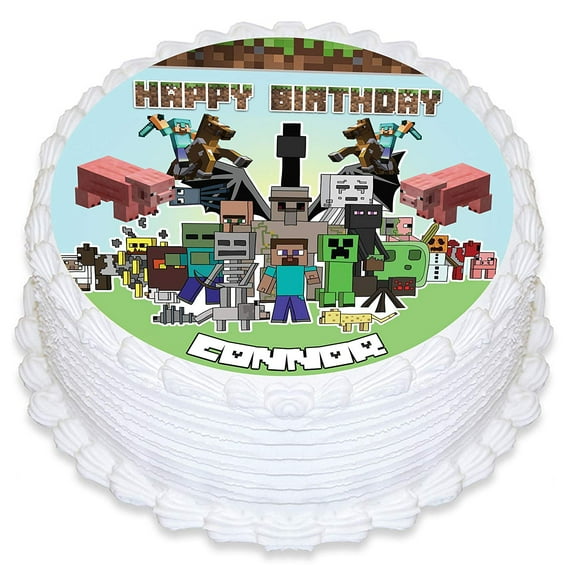 Minecraft Birthday Cake