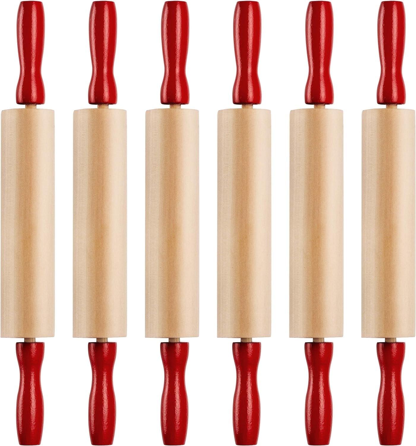 7.5 Inch Mini Rolling Pin for Kids - (Pack of 6) Play Dough Accessories ...