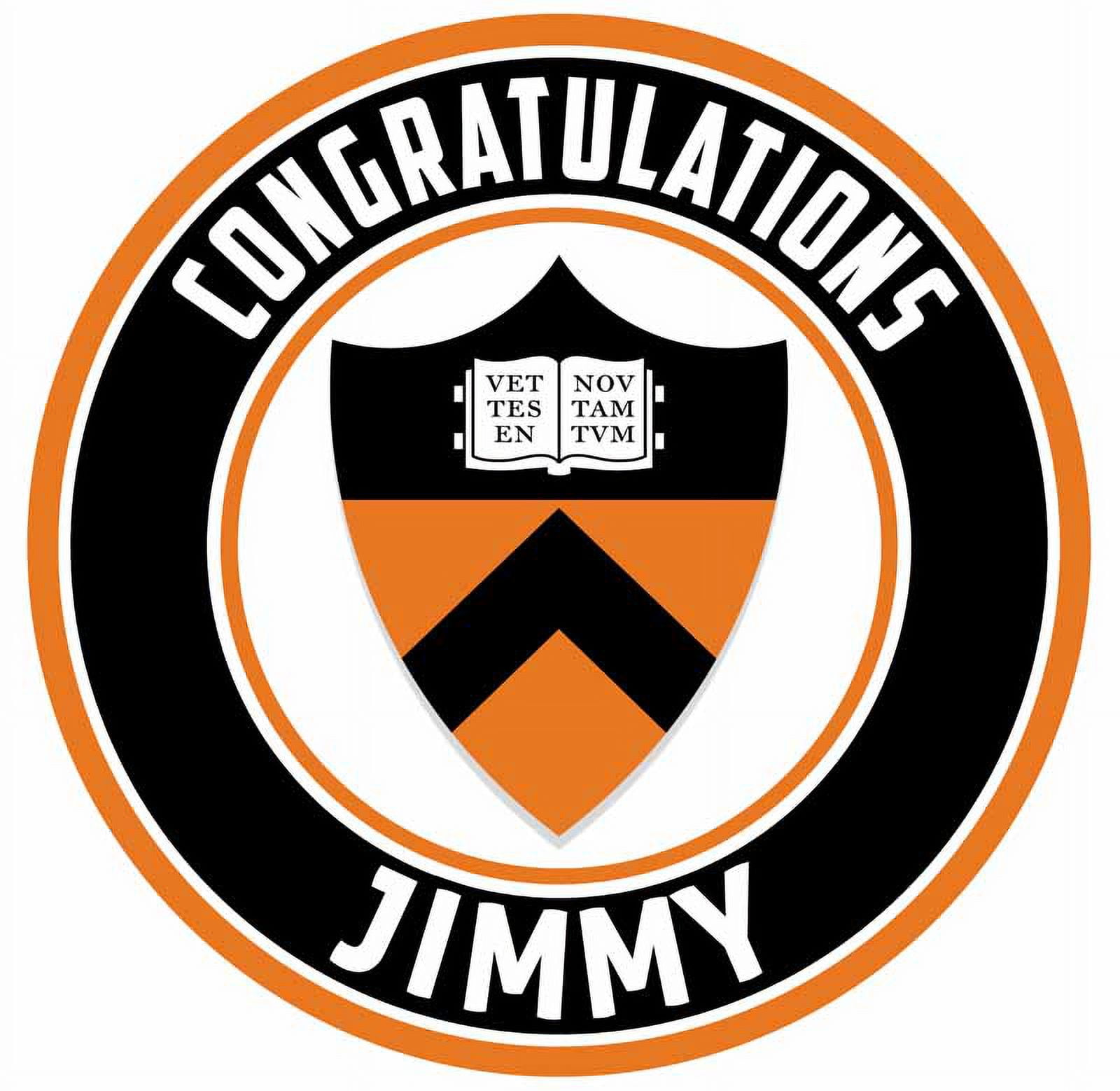 7.5 Inch Princeton Cake Topper - Round Edible Birthday Cake Decorations ...