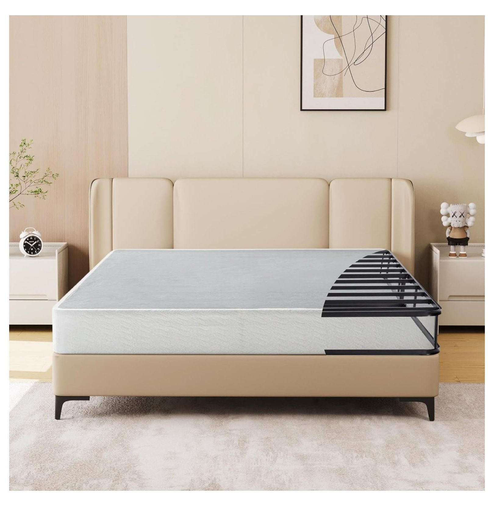 7.5 Inch Queen Metal Box Spring with Quick Assembly, Sturdy Mattress ...