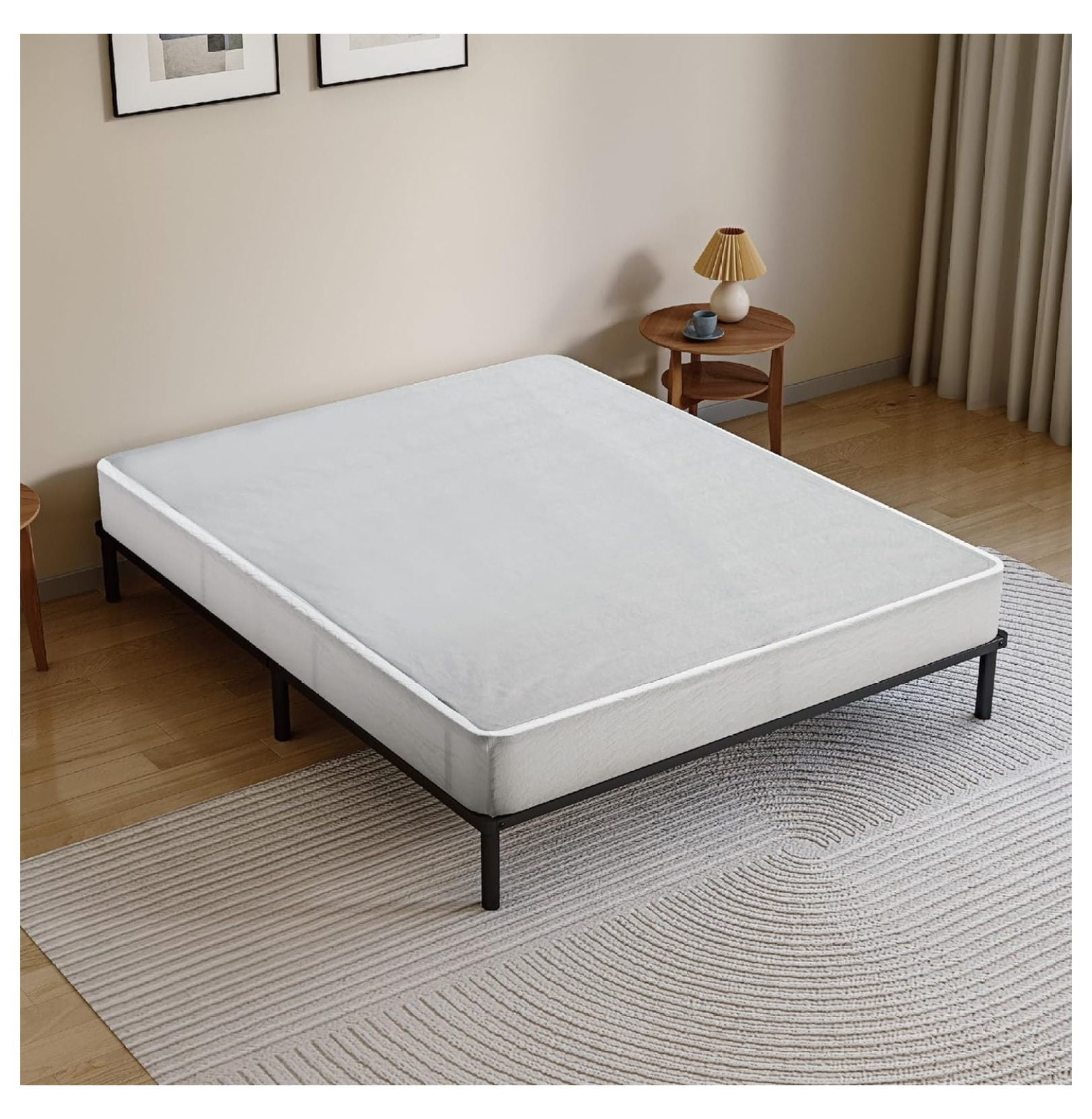 7.5 Inch Queen Size Box Spring with Fabric Cover, Sturdy Mattress ...