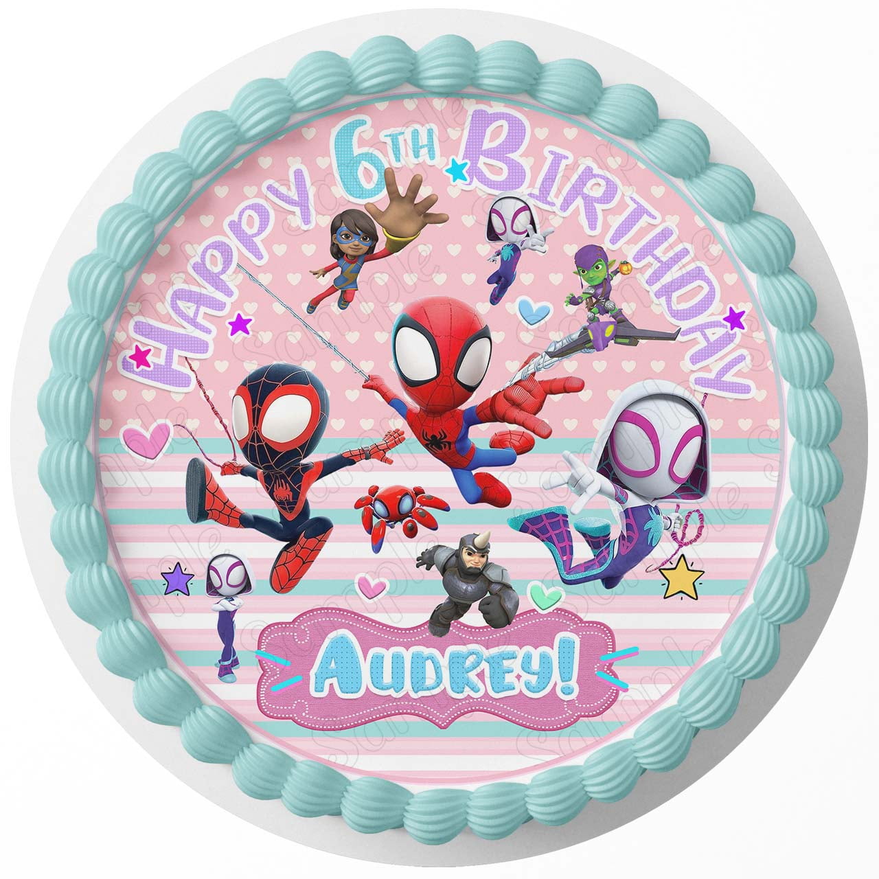 7.5 Inch Spidey Spiderman Amazing Friends Girls RD Cake Topper - Round ...