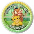 7.5 Inch Timon Pumbaa Simba Cake Topper - Round Edible Birthday Cake ...
