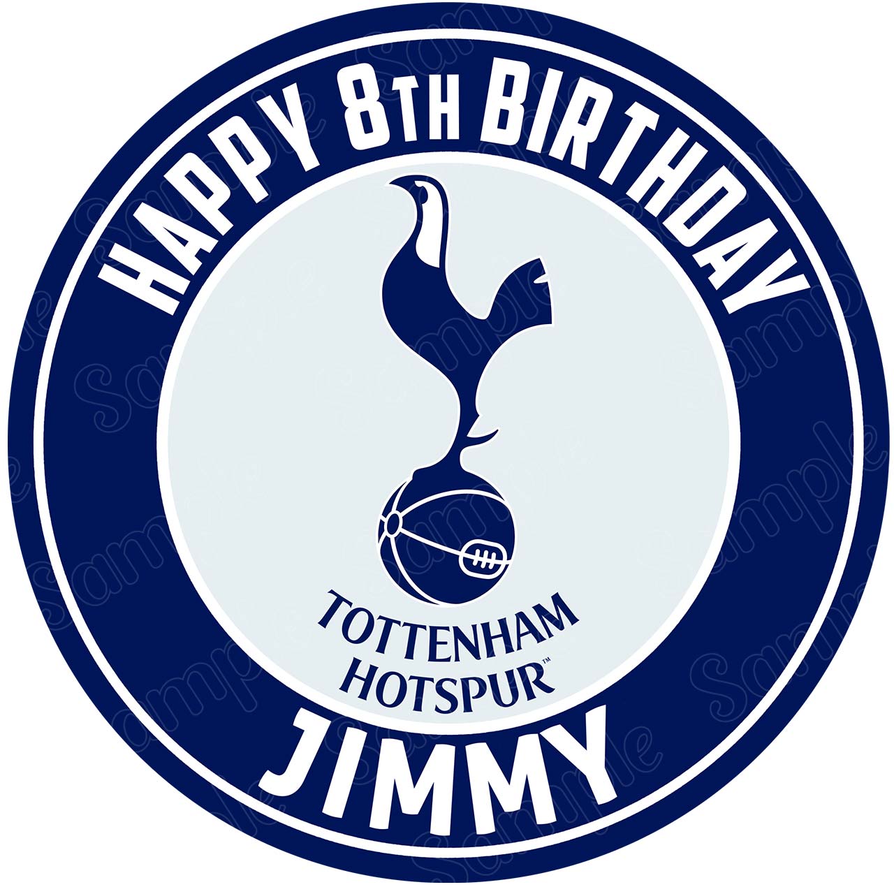 7.5 Inch Tottenham Hotspur FC Cake Topper - Round Edible Birthday Cake ...