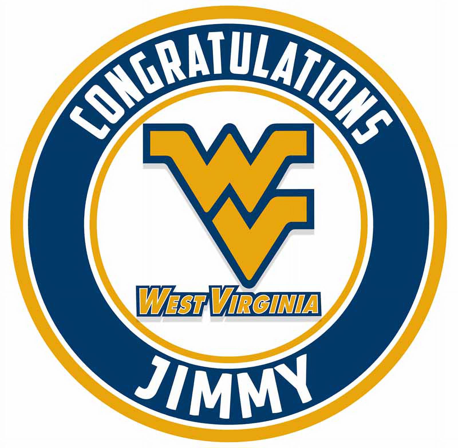 7.5 Inch West Virginia Cake Topper - Round Edible Birthday Cake ...