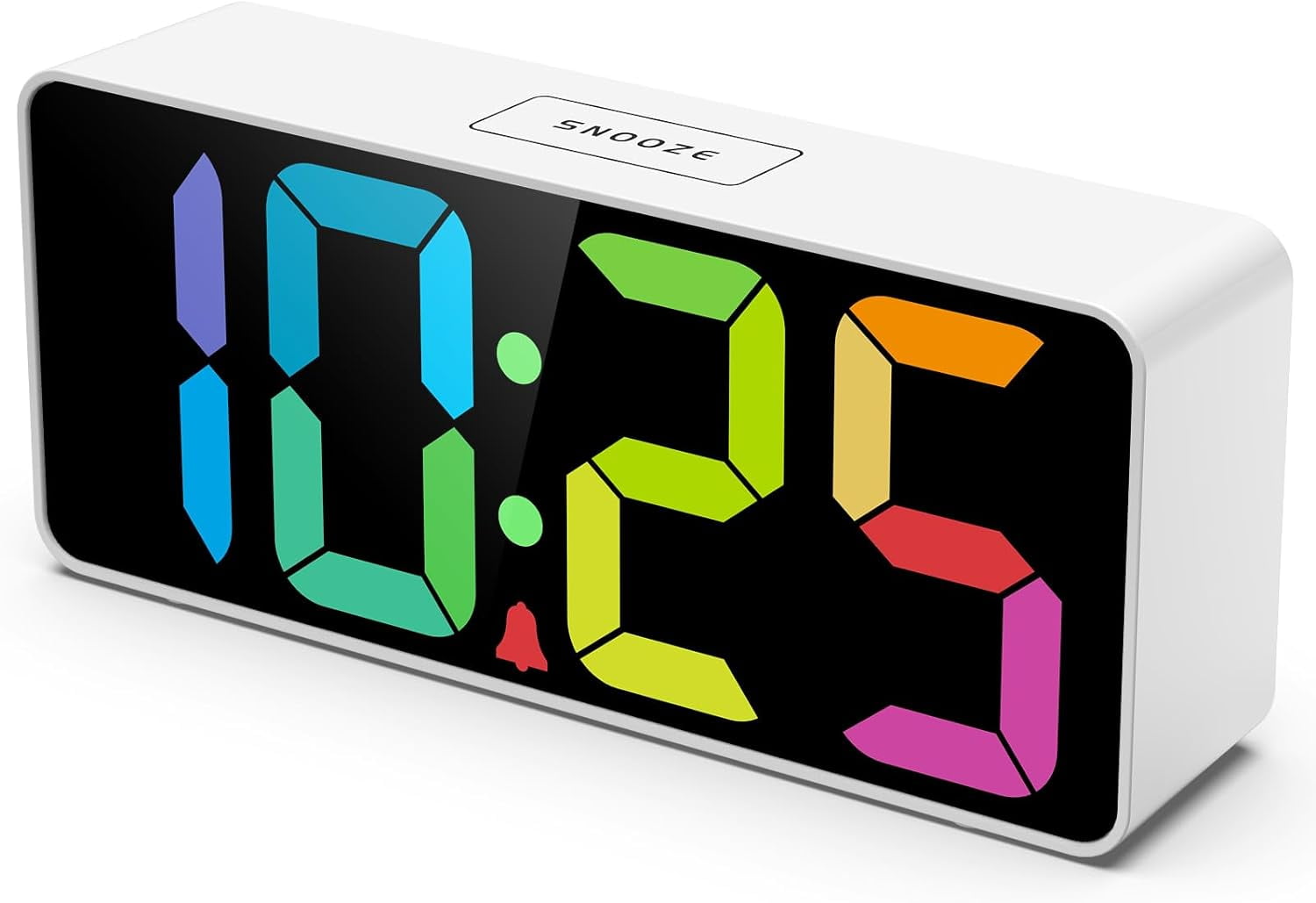 7.5 Inches Large Digital Alarm Clock for Seniors & Kids, 0-100% ...
