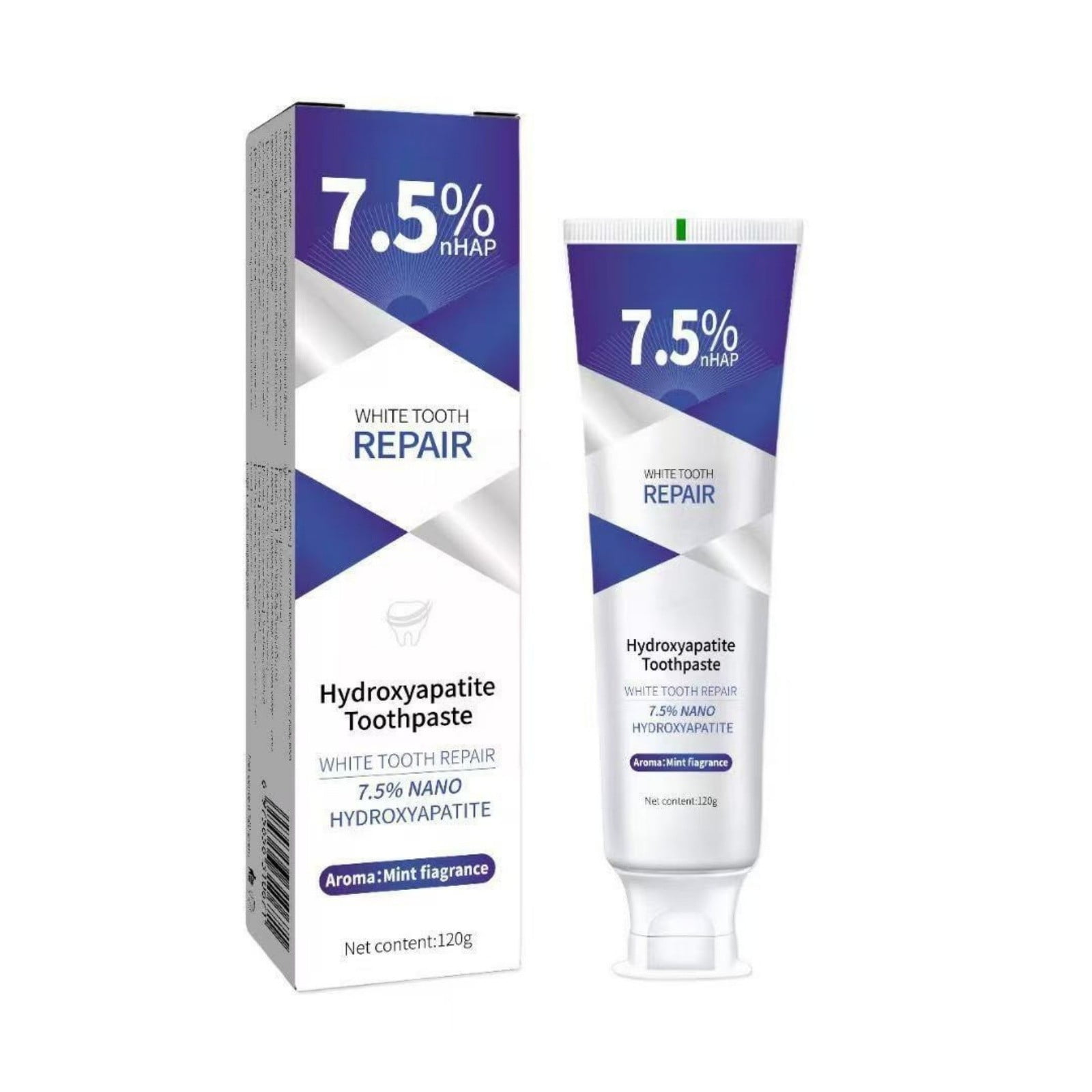 7.5% Nano Hydroxyapatite Toothpaste, (1pcs) Natural Hydroxyapatite ...