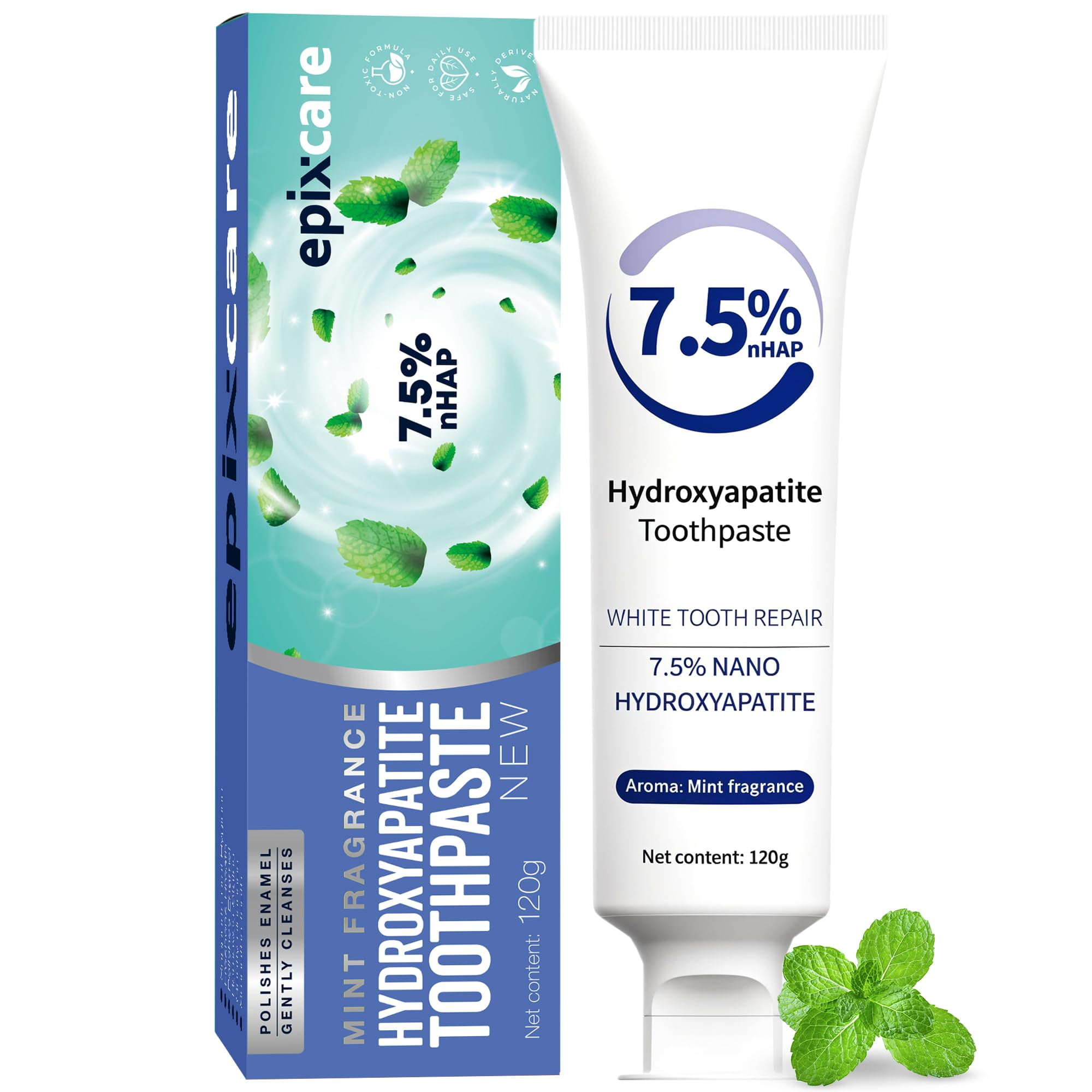 7.5% Nano Hydroxyapatite Toothpaste WHF2 - Helps Remineralize Teeth ...
