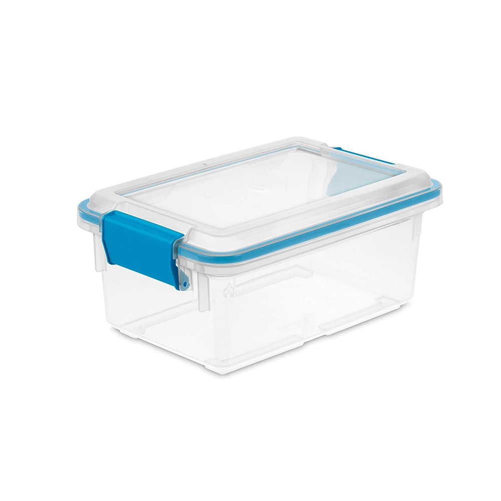 7.5 Qt Gasket Box, Stackable Storage Bin with Latching Lid and Tight Seal, Plastic Container ...