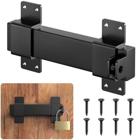 7.5" Slide Gate Latch with Padlock Hole, Adjustable Gate Latch for ...