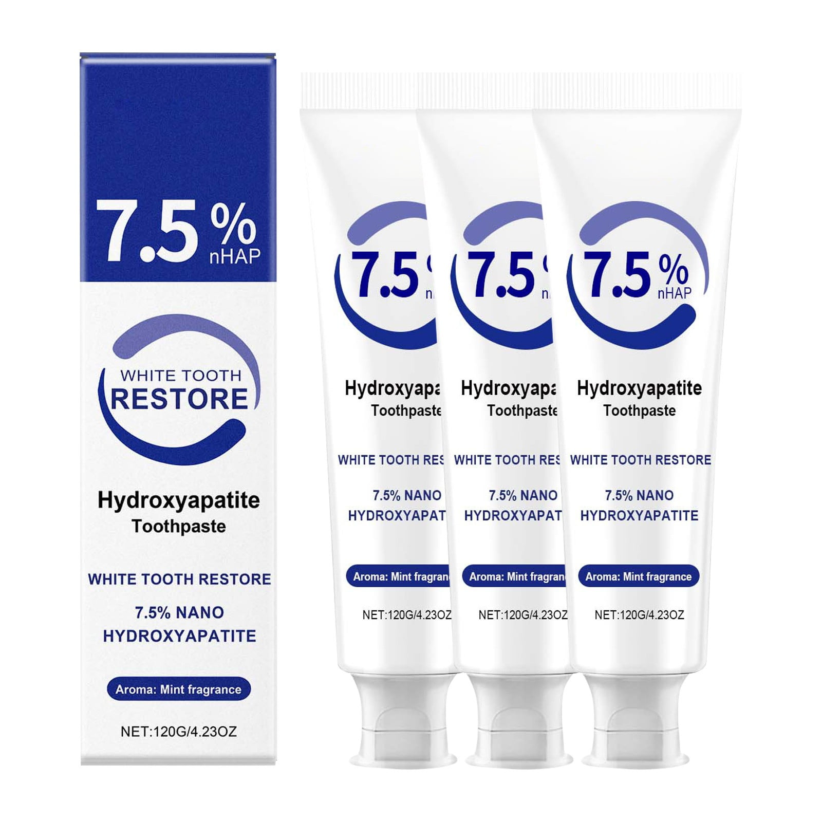 7.5% Toothpaste, Fluorohydroxyapatite-free Toothpaste Strengthens Tooth ...