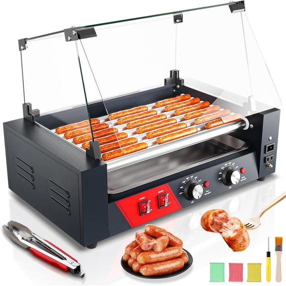 7 or 5 Wheel Hot Dog Machine, maximum power 1029W, Stainless Steel ...