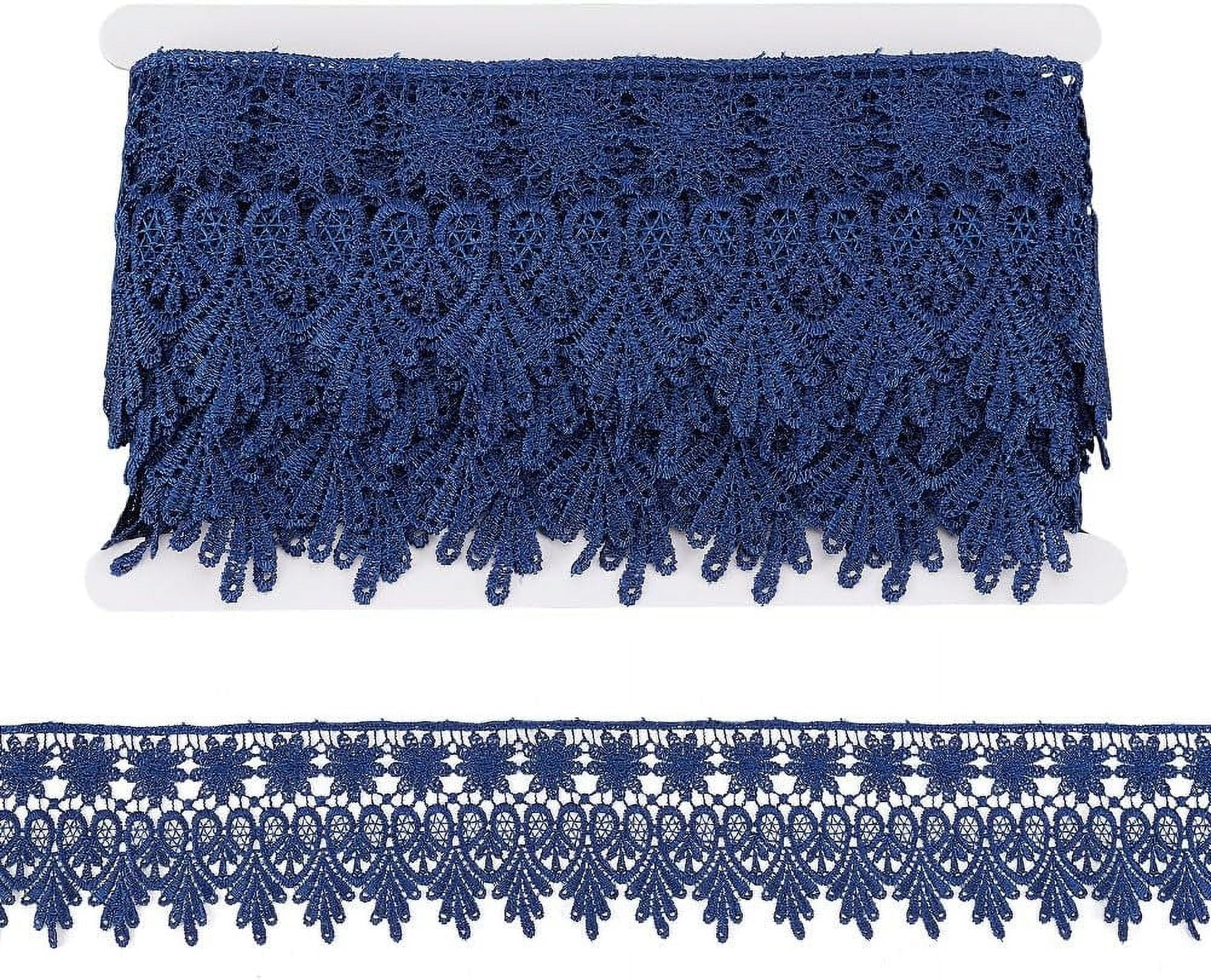 7.5 Yards Polyester Flower Lace Ribbon Wave Edge Lace Trim Clothes ...