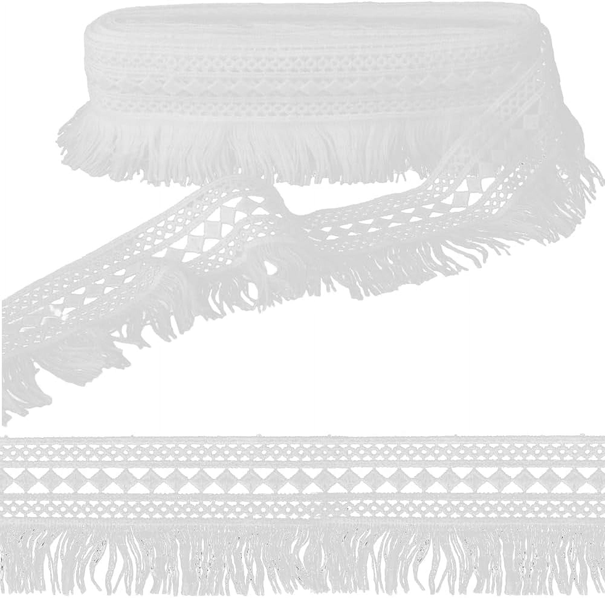 7.5 Yards Tassel Trim 2.56 Inch Wide Polyester Rhombus Pattern Fringe ...