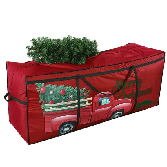 Sterilite Plastic 7.5 ft Christmas Tree Storage Container with Lid, Red ...