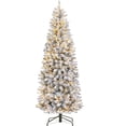 7.5 ft Pencil Christmas Tree,Artificial Pre-Lit Christmas Tree ...