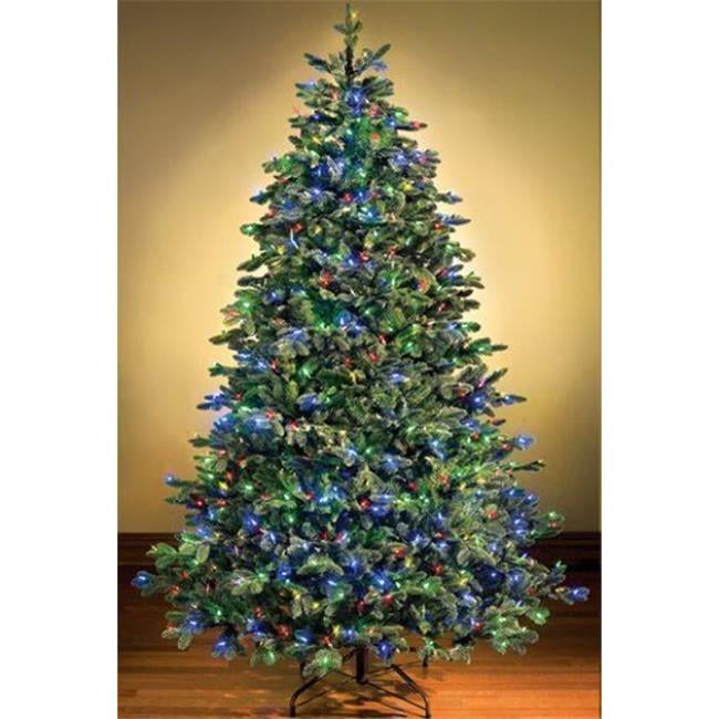 7.5 ft. Pre-Lit LED Lights Mixed Blended Pine Christmas Trees, Multi ...