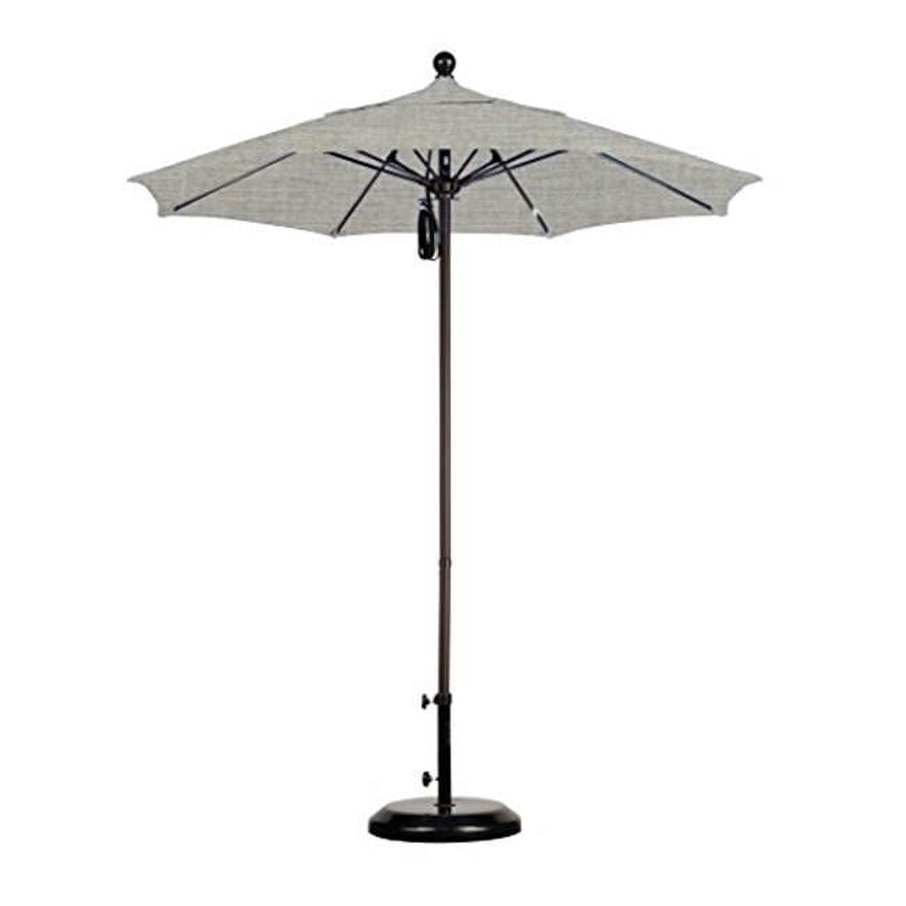 7.5 ft. Round Aluminum Patio Umbrella Sunbrella Fabric - Granite ...