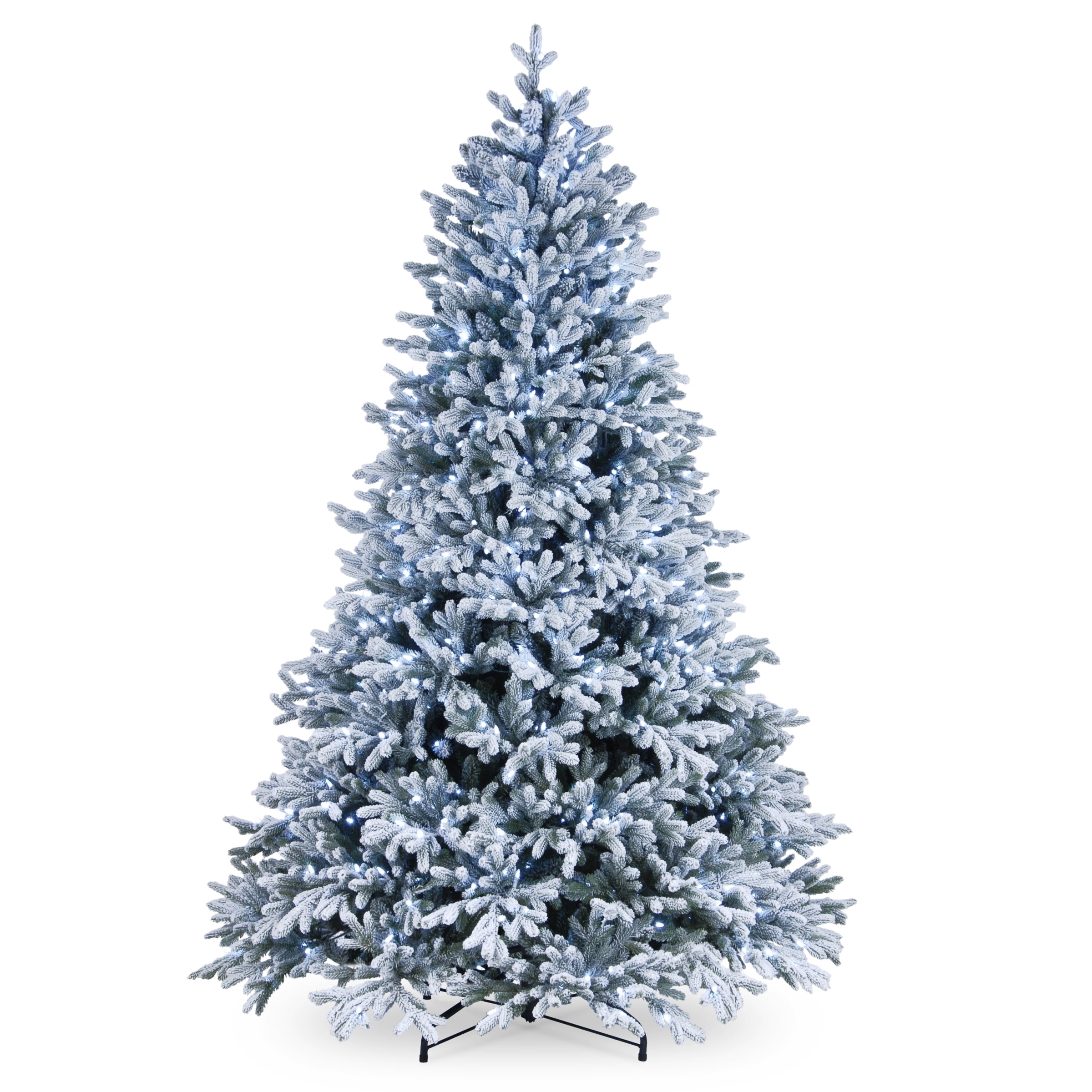 National Tree Company 7.5 ft. Snowy Hamilton Spruce Tree with Cool ...