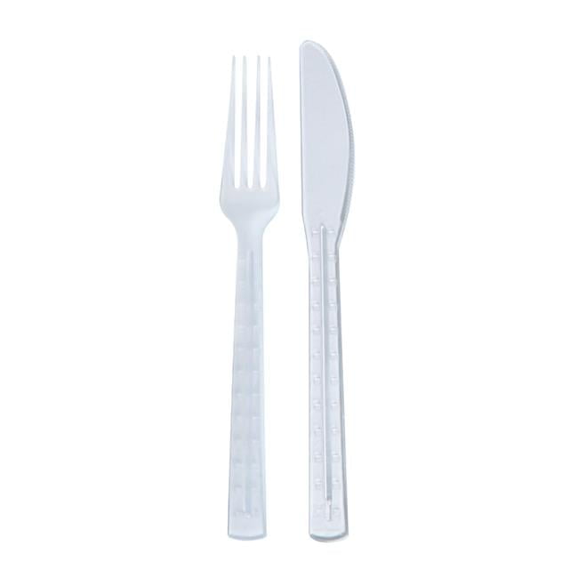 7.5 in. First Class Kit with 2 Fork & Knife, Clear - Walmart.com