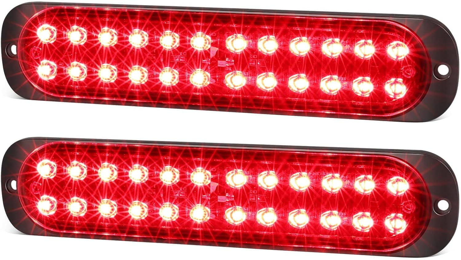7.5 inch Aluminum Housing Red Stop Brake Turn Signal LED Trailer Lights ...