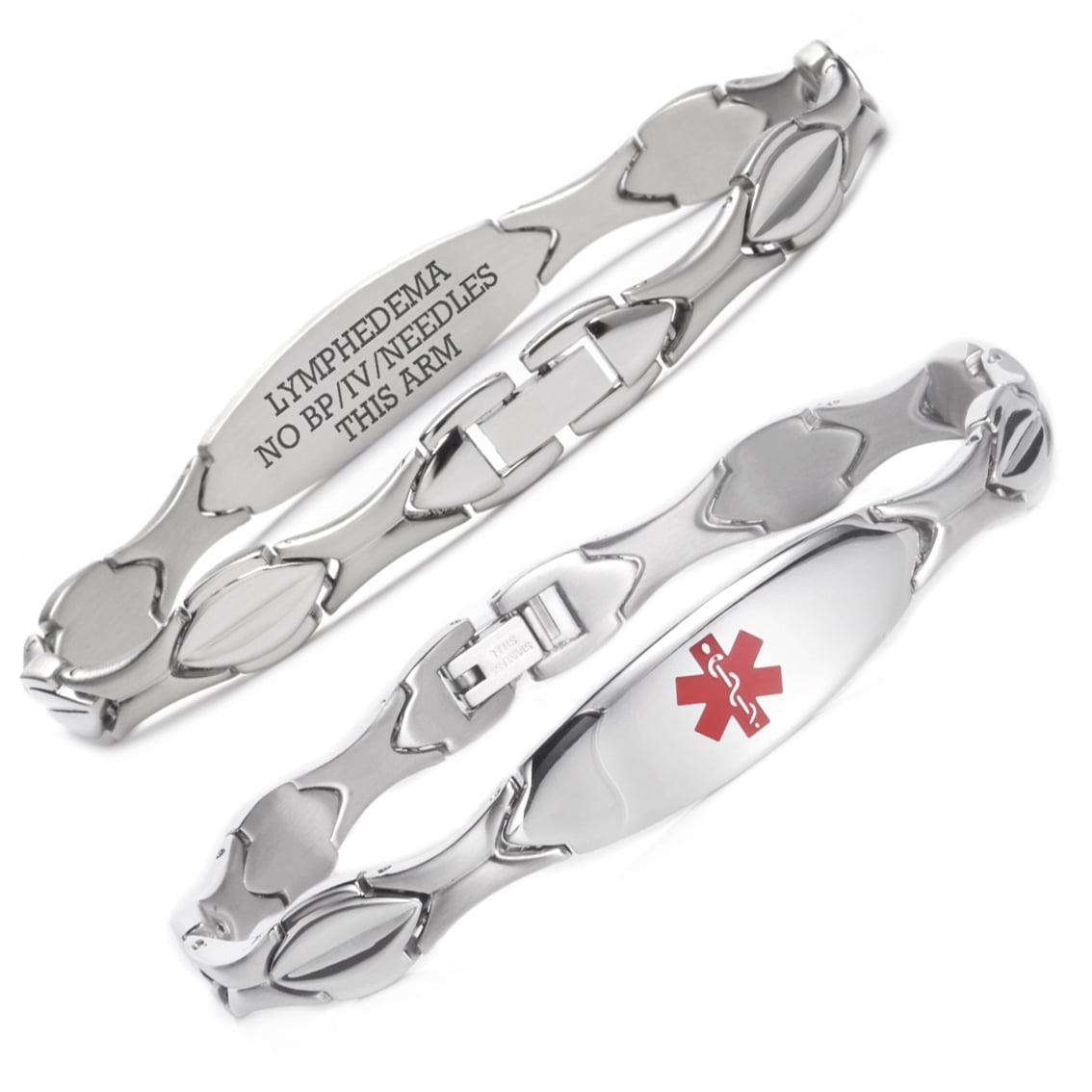 7.5 inch Linnalove Stainless steel Fashion Medical id bracelet for ...