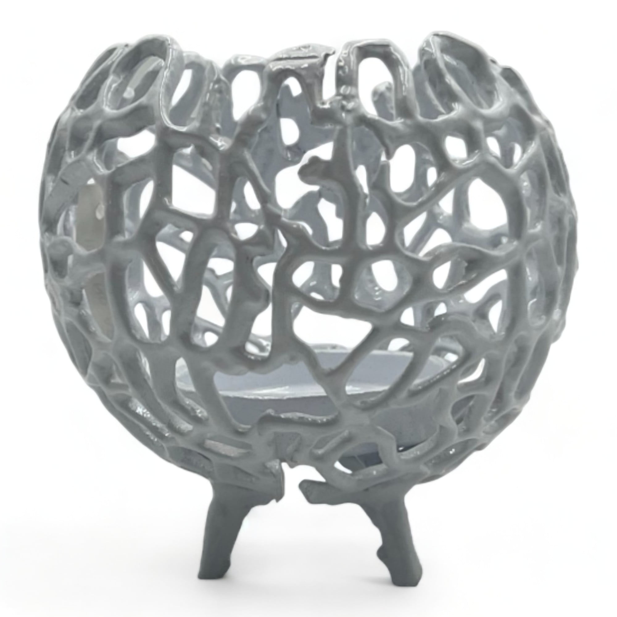 7.5 inch White Decorative Metal Candle Holder by 90210 Kitchen and Bath ...