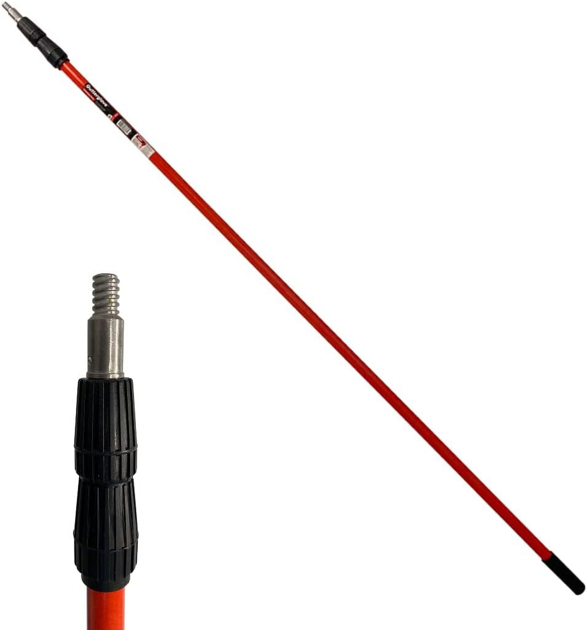 7.5 to 20 ft Telescoping Extension Pole by Gutterglove, Red and Black ...